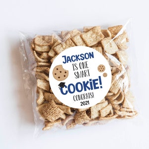 One Smart Cookie Grad Stickers Congrats 2021 Cookie - Etsy