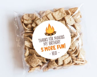 Camping S'mores Stickers, S'more Fun, Camping Theme, First Birthday ...