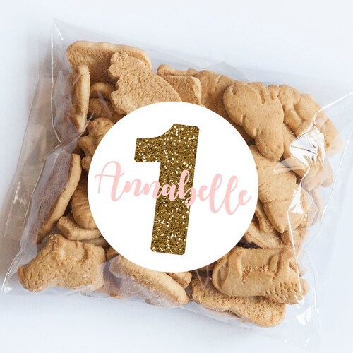 Pink and Gold Princess First Birthday Party Stickers Princess - Etsy