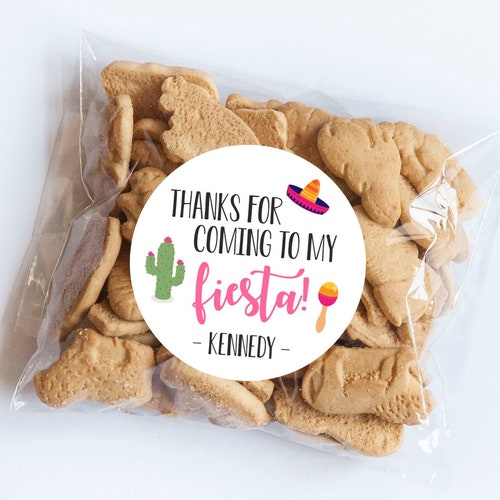 Fiesta Pink Stickers First Fiesta Baby Shower Fiesta Theme - Etsy