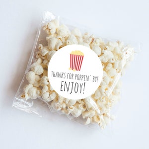 Popcorn Stickers, Movie Birthday, Movie Theme, Thank You Labels, Thanks ...