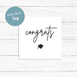 Printable Congrats Thank You Tag, Graduation, Grad Party, Graduation ...