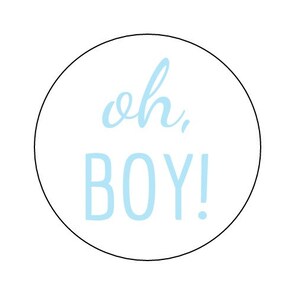 Oh Boy Stickers, Baby Shower, It's a Boy, Boy Theme, Oh Baby, Baby Blue ...