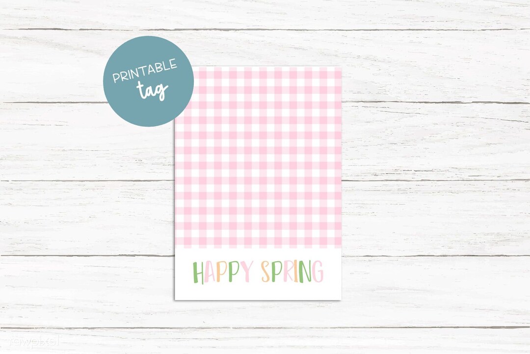 Printable Happy Spring Cookie Card, Spring Time, Tags, Easter Theme ...
