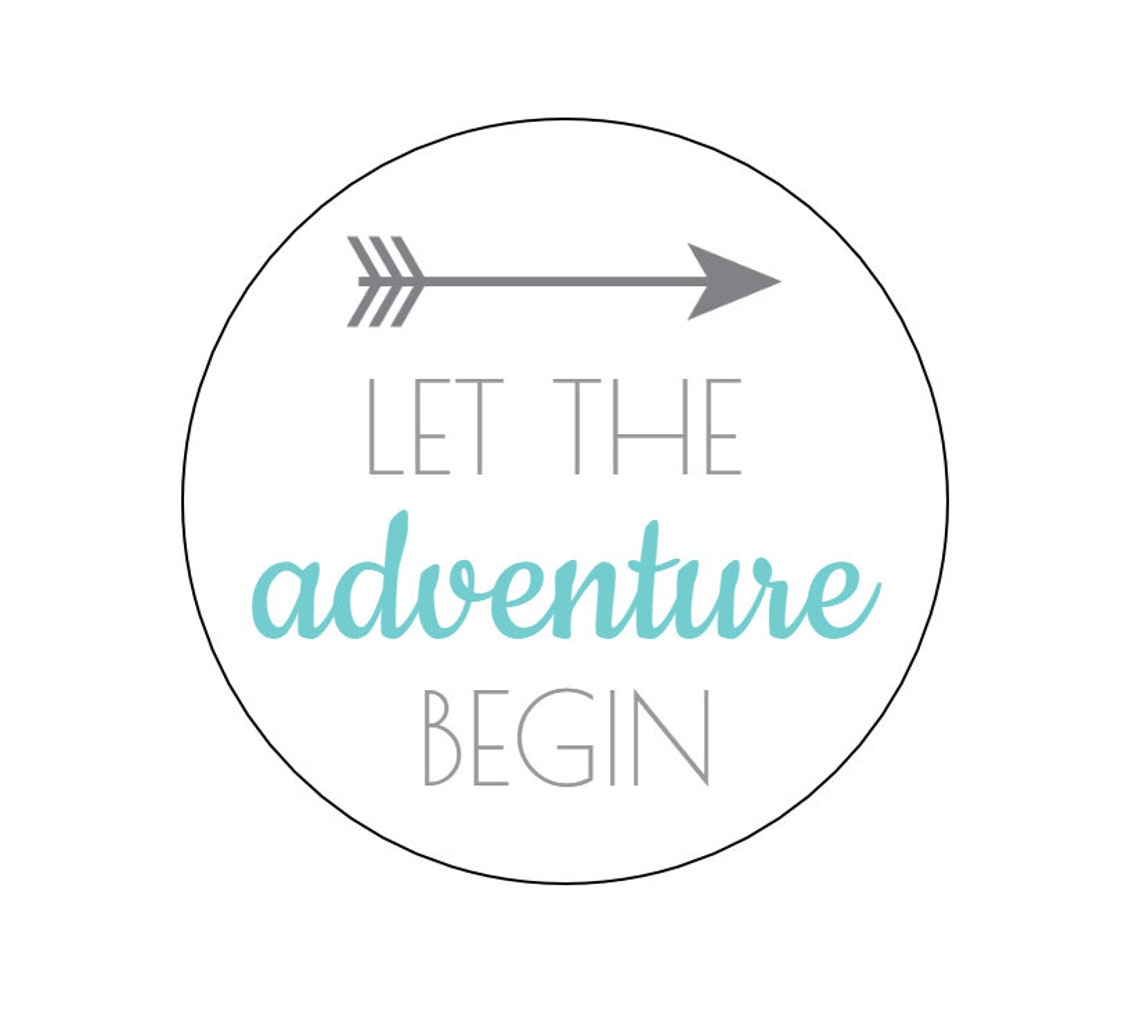 Adventure Begin Stickers Wedding Labels Let the Adventure - Etsy
