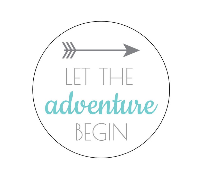 Adventure Begin Stickers Wedding Labels Let the Adventure - Etsy