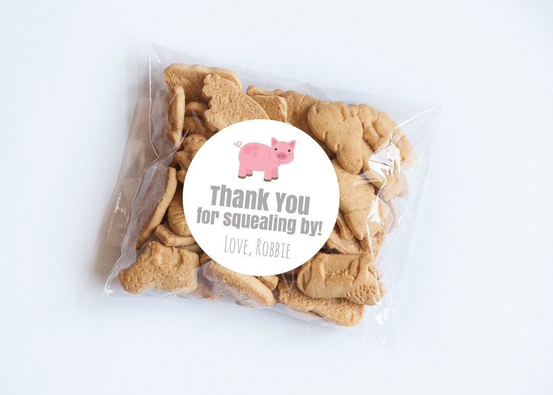 Pig Thank You Stickers, Pig Theme, Farm Animals, Barn Theme, Farm ...