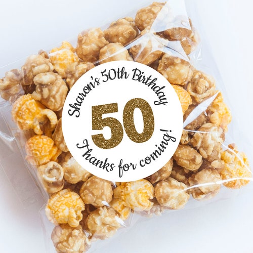 Personalized 50th Stickers - Etsy