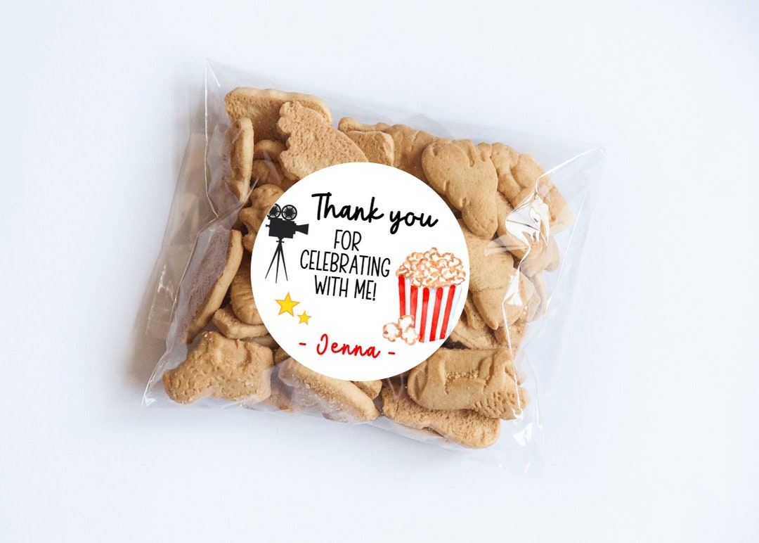 Movie Theme Stickers, Movie Theme, Birthday Labels, Movie Theme ...