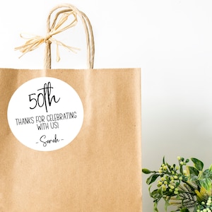 50th Birthday Stickers, 50th Birthday, Girl Birthday, Thanks for Coming ...