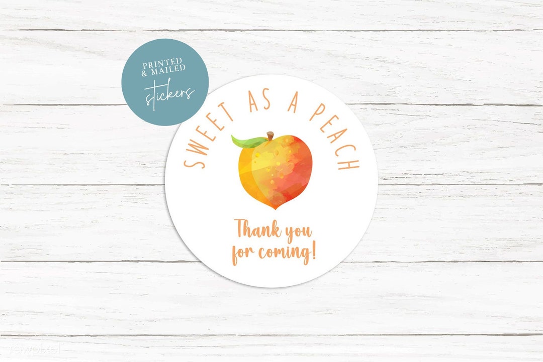 Sweet Peach Stickers, First Birthday, Peach Theme, Fruit Theme, Summer ...