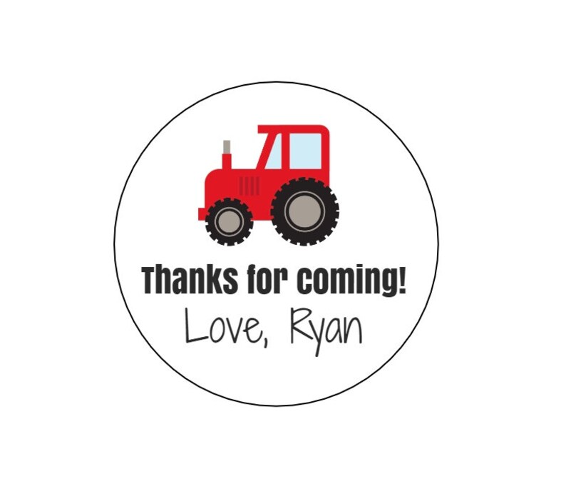 Red Tractor Stickers First Birthday Farm Theme Farm - Etsy