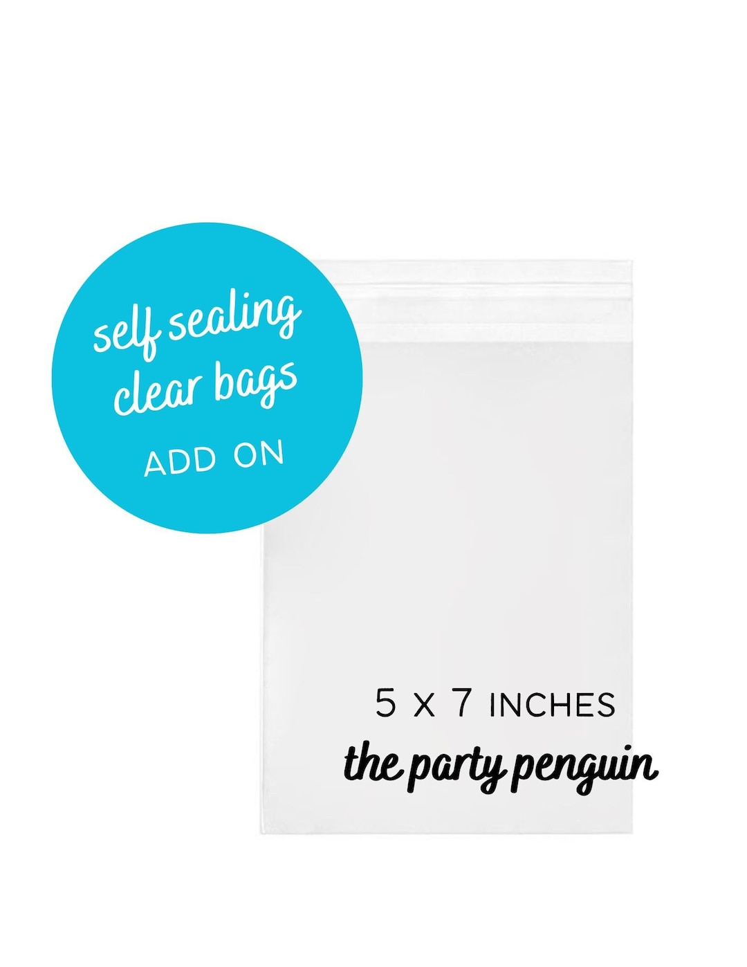 Self Seal Clear Bags Add On, Sticker Bags, Favor Bags, Treat Bags ...