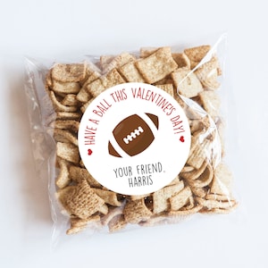 Football Valentine Stickers, Sports Theme, Valentine Favors, Class ...