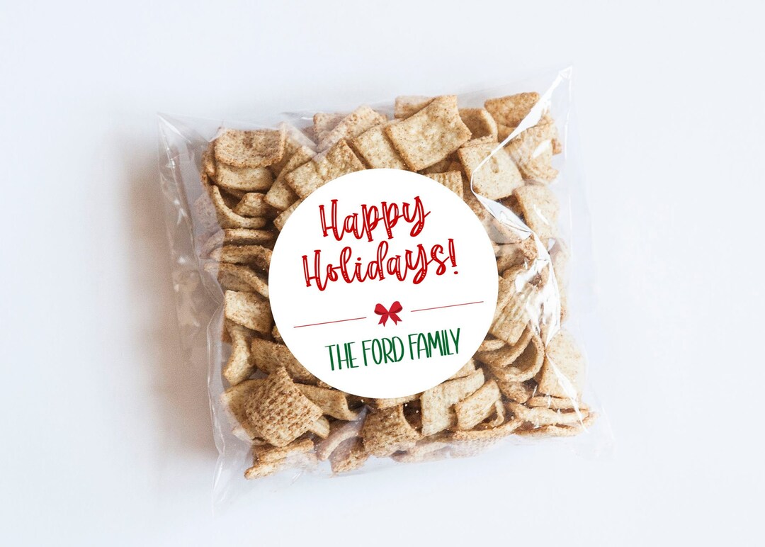Happy Holidays Gift Stickers, Holiday Stickers, Christmas Labels, Gift ...
