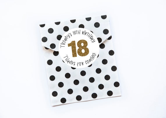 Gold 18th Birthday Stickers Gold Theme 18th Birthday Girl - Etsy