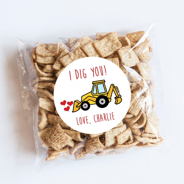 I Dig You Valentine Stickers - Etsy