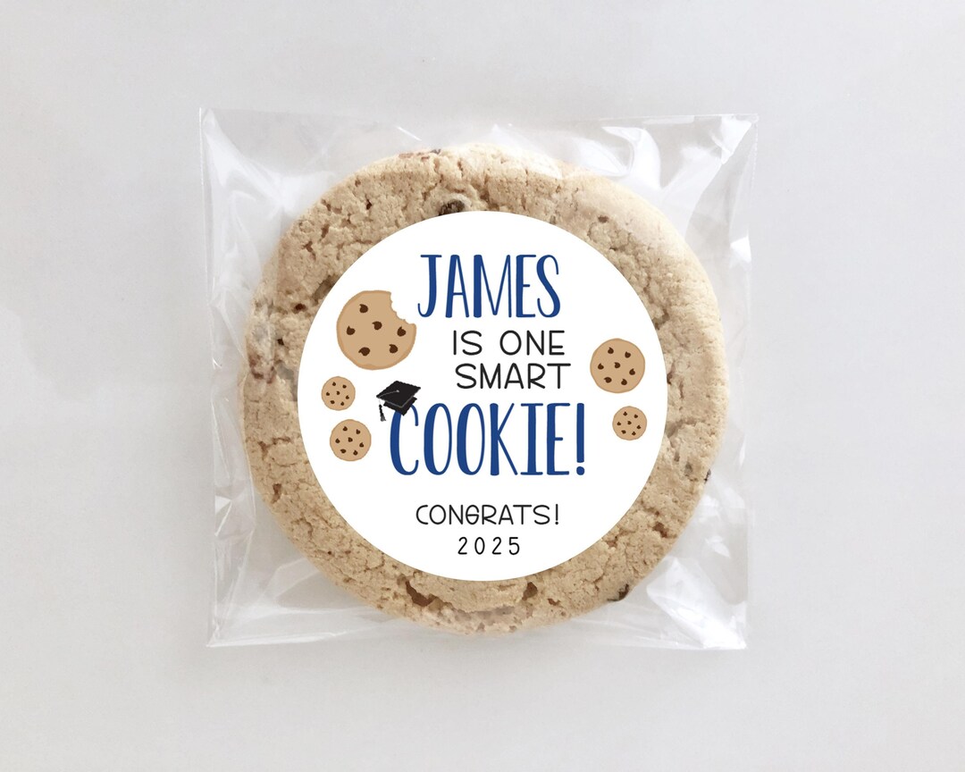 One Smart Cookie Grad Stickers, Congrats, 2025, Cookie Stickers ...