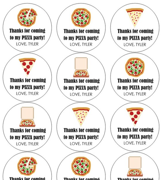 Create Your Own Pizza Stickers
