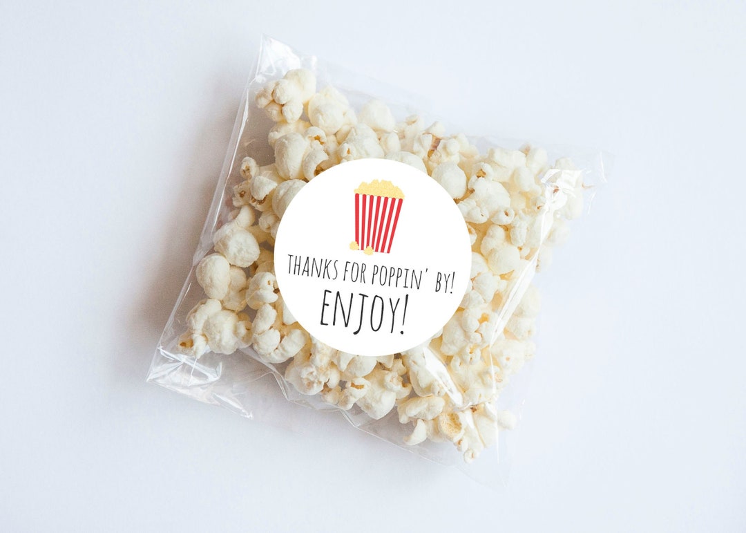 Popcorn Stickers, Movie Birthday, Movie Theme, Thank You Labels, Thanks ...