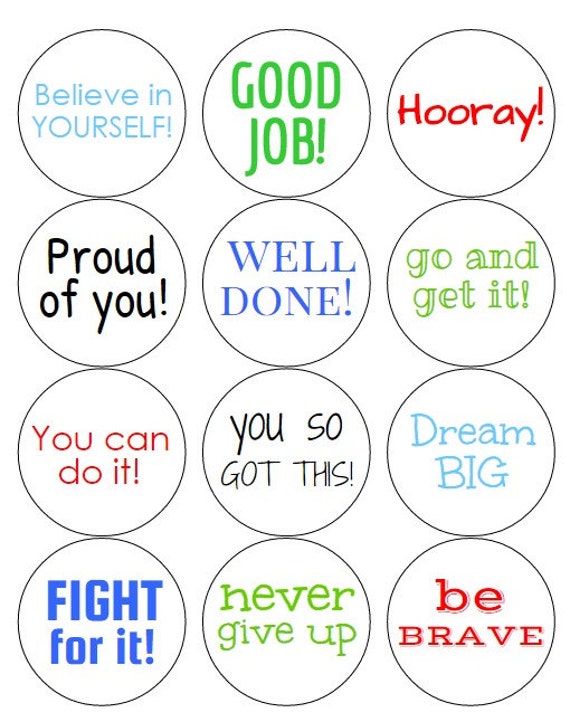 12 Motivational Stickers, School Stickers, Well Done, Inspirational ...