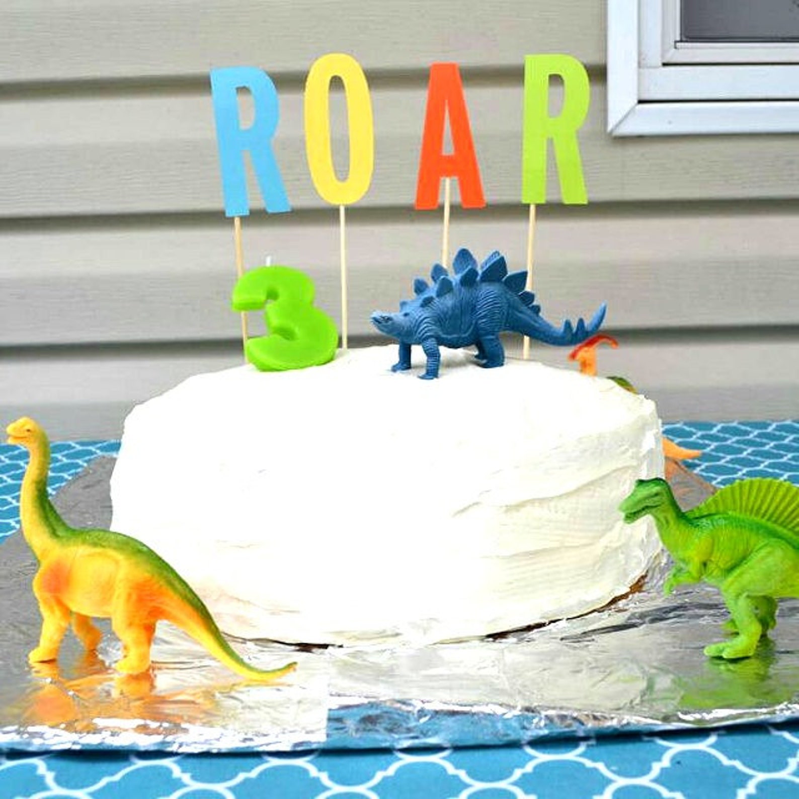 ROAR Cake Topper Birthday Party Dinosaur Birthday First - Etsy