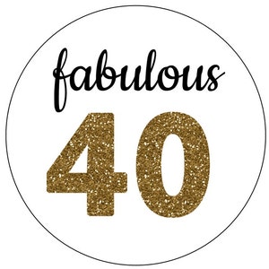 Fabulous 40 Stickers Gold Letters Birthday Favors Envelope - Etsy