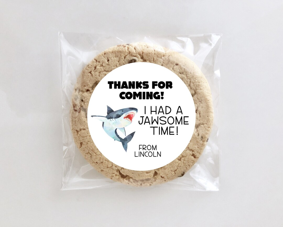 Shark Birthday Stickers, First Birthday, Shark Theme, Under Sea ...