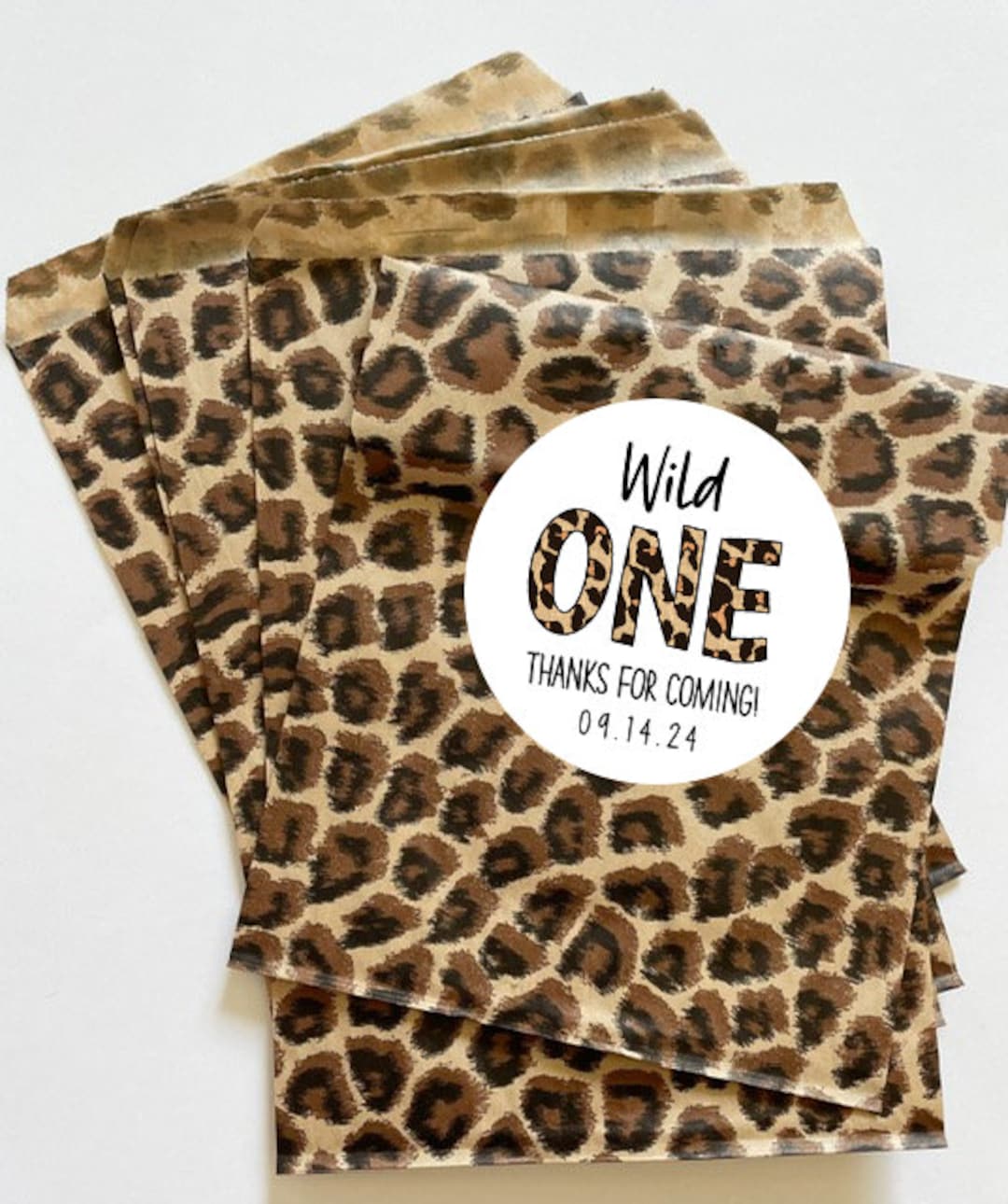 Leopard Wild One Stickers, Safari Theme, Safari Animals Theme, Wild One ...