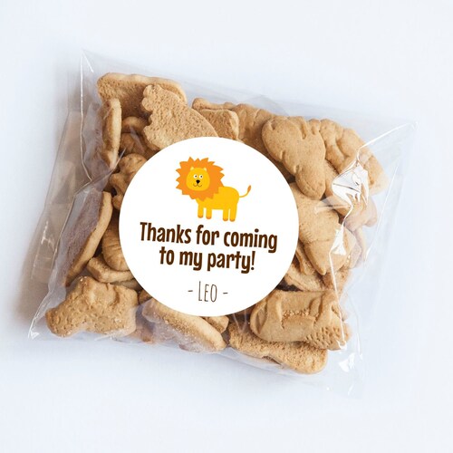 Lion Stickers Jungle Birthday First Birthday Lion Favors - Etsy