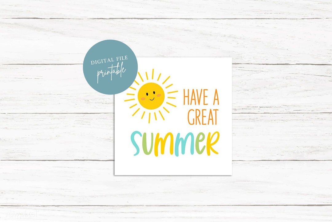 Printable Great Summer Tag, End of School, Summer Tag, Ice Cream, so ...