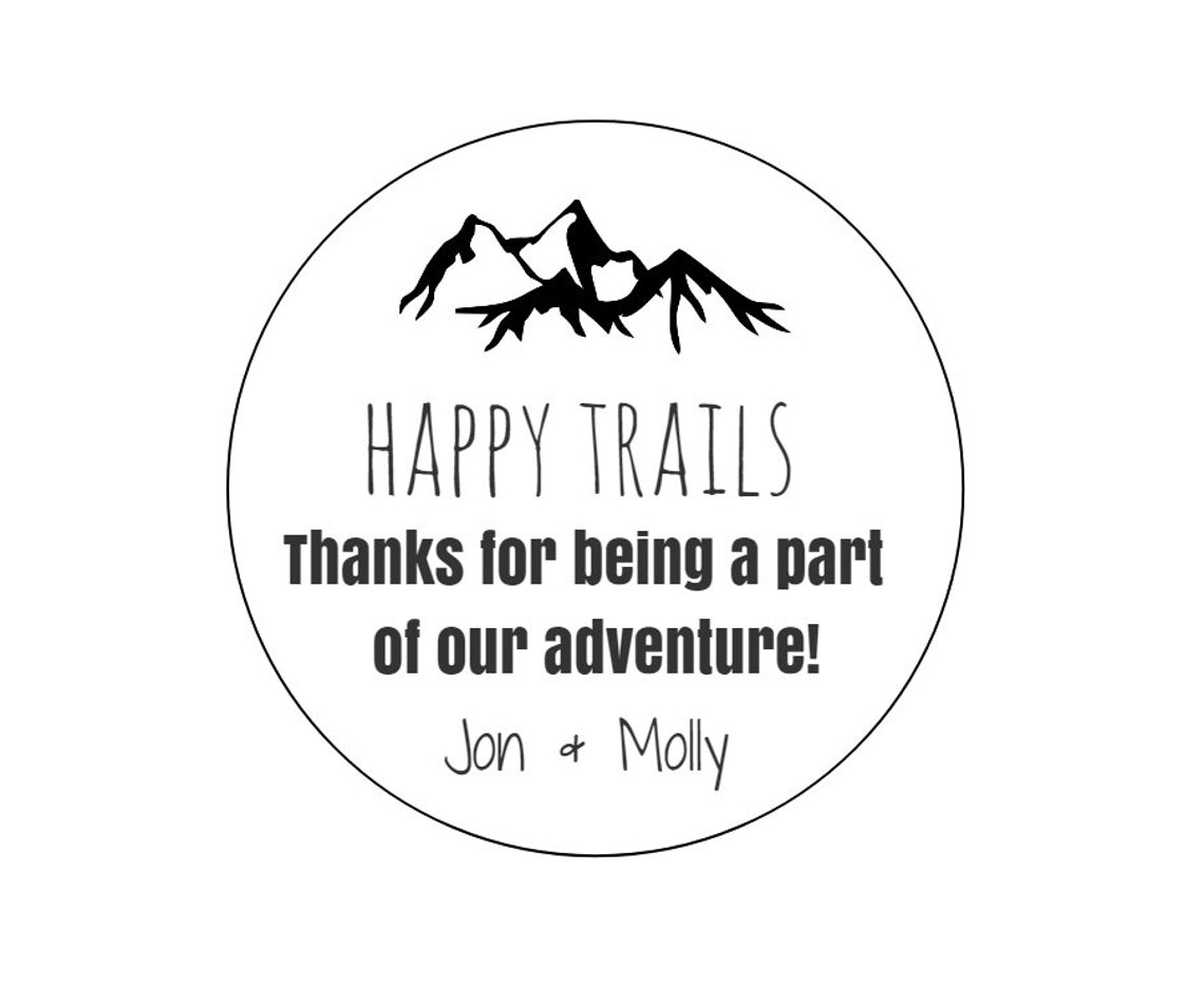 Happy Trails Mountain Stickers Adventure Stickers Woodland - Etsy