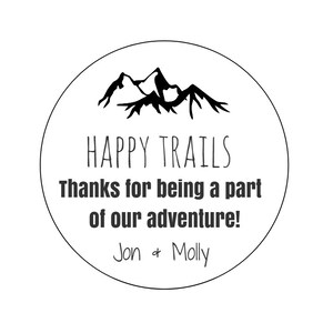 Happy Trails Mountain Stickers, Adventure Stickers, Woodland Theme ...