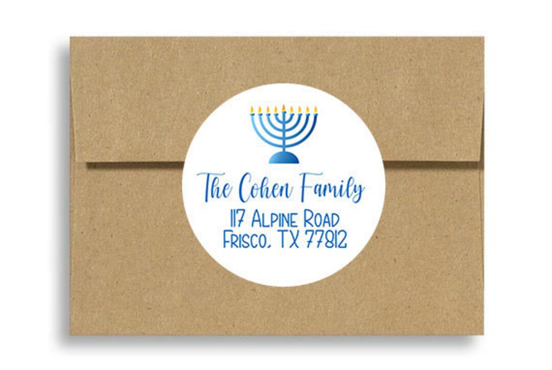 Address Labels Hanukkah Stickers, Christmas Stickers, Packaging ...