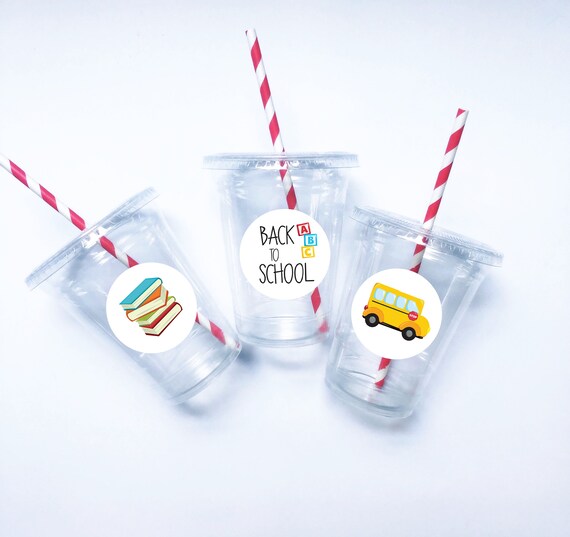 Back to School Party Cups, 16 oz, Drinking Cups, School Party, Plastic ...