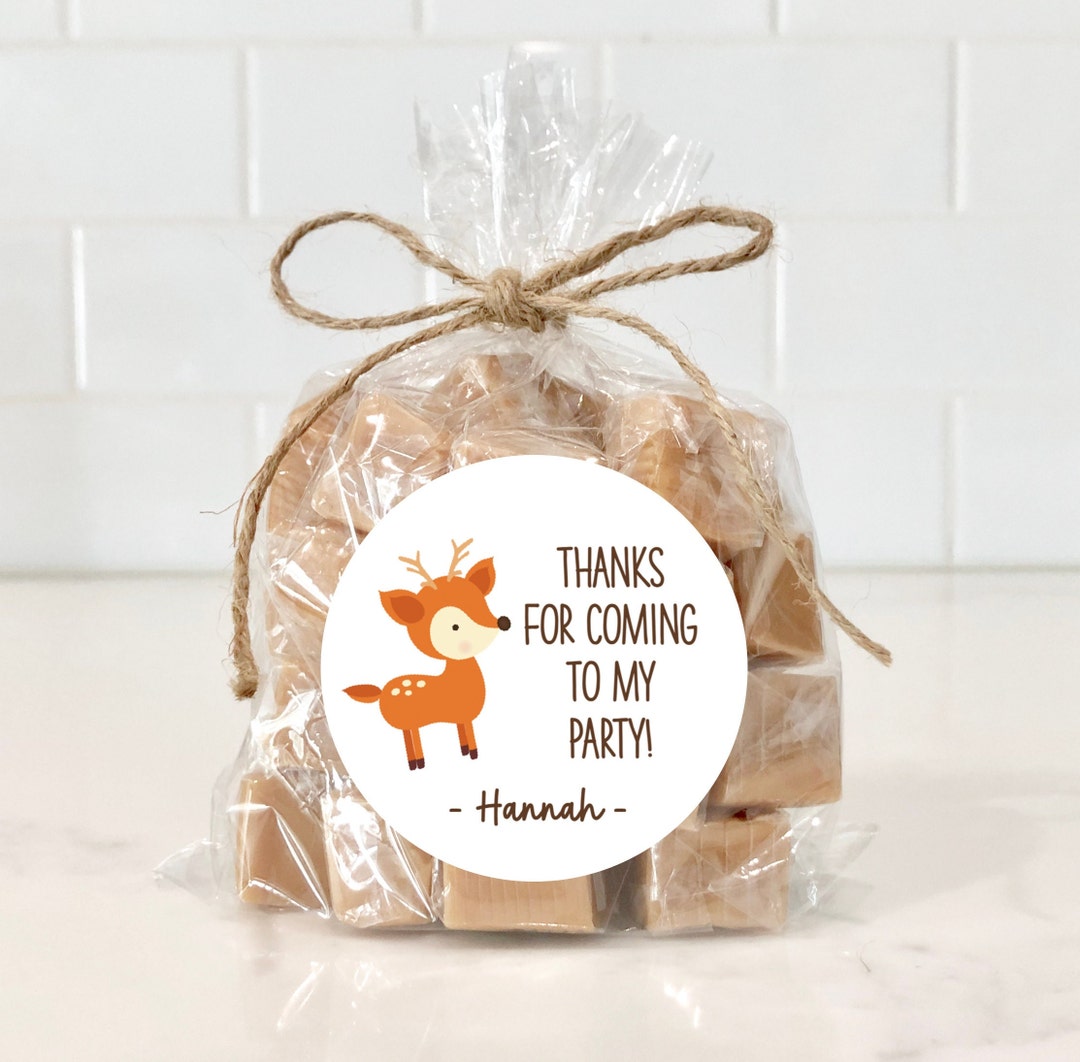 Baby Deer Stickers, Deer Birthday, Birthday Labels, Deer Favors, First ...