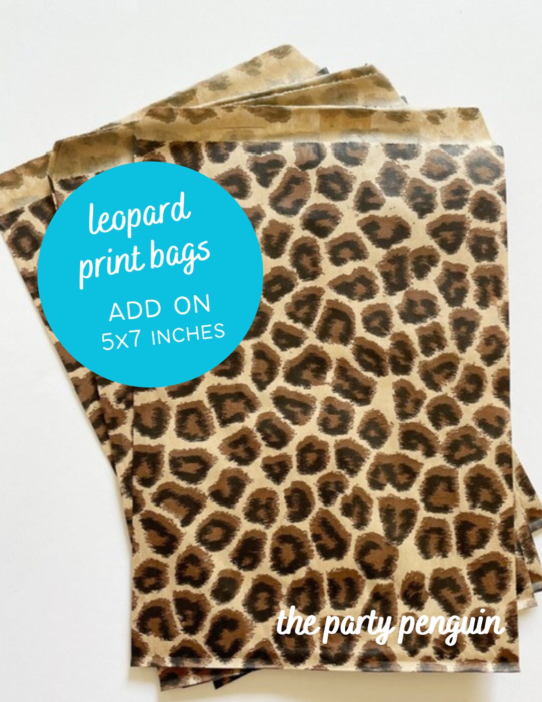 Leopard Bags Add On, Sticker Bags, Favor Bags, Treat Bags, Sacks, Favor ...