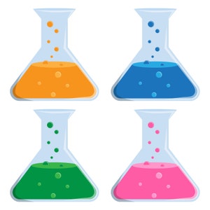 Beaker Science Stickers, Thank You Stickers, Favor Labels, Gift Tags ...