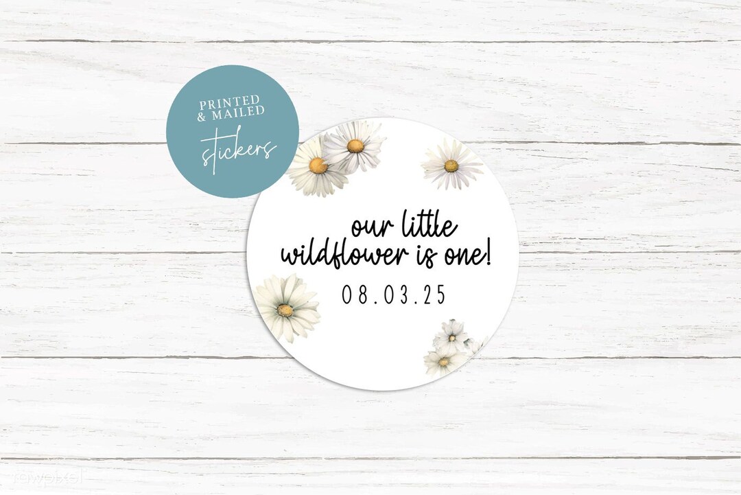 Wildflower Daisy Stickers, Wild Flower, Floral Stickers, Flowers, First ...