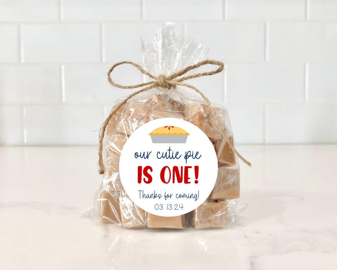 Cutie Pie Stickers, Thank You Stickers, First Birthday, Pie Theme, Pie ...