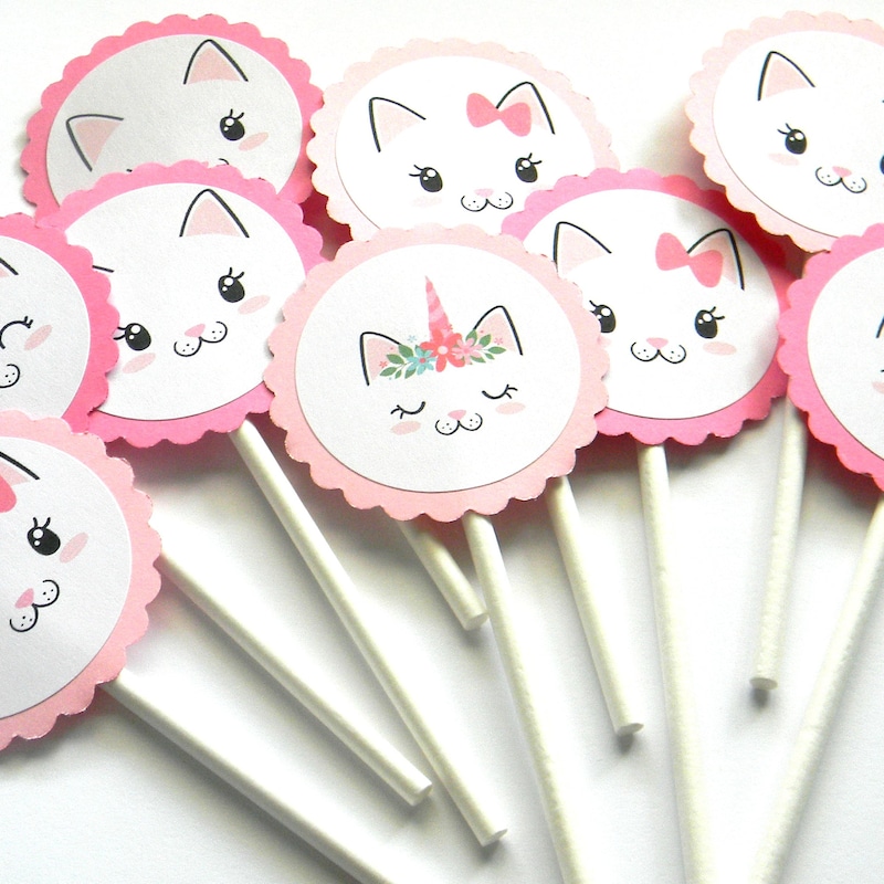 Cat Cupcake Toppers - Etsy