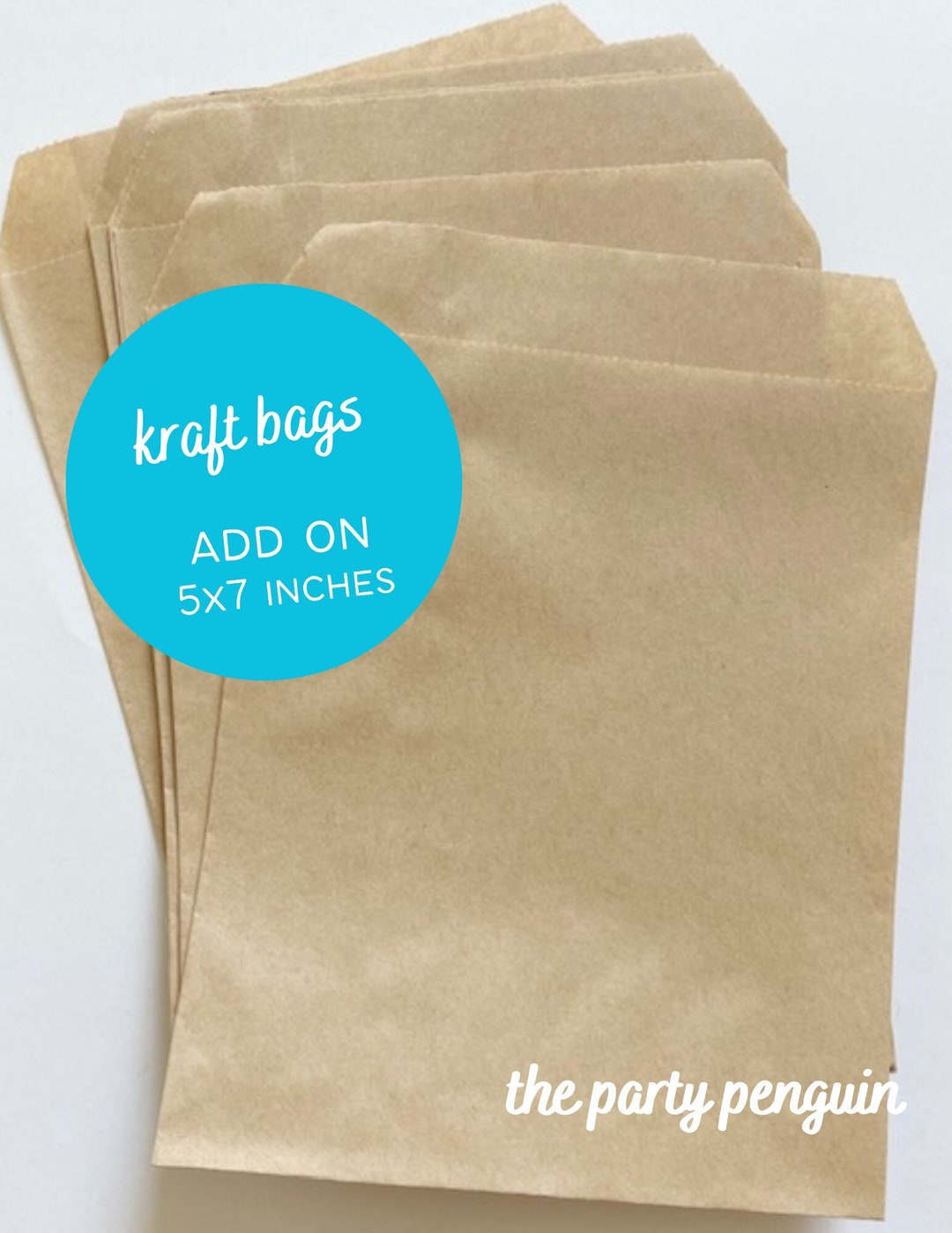 Kraft Bags Add On, Sticker Bags, Favor Bags, Treat Bags, Sacks, Clear ...