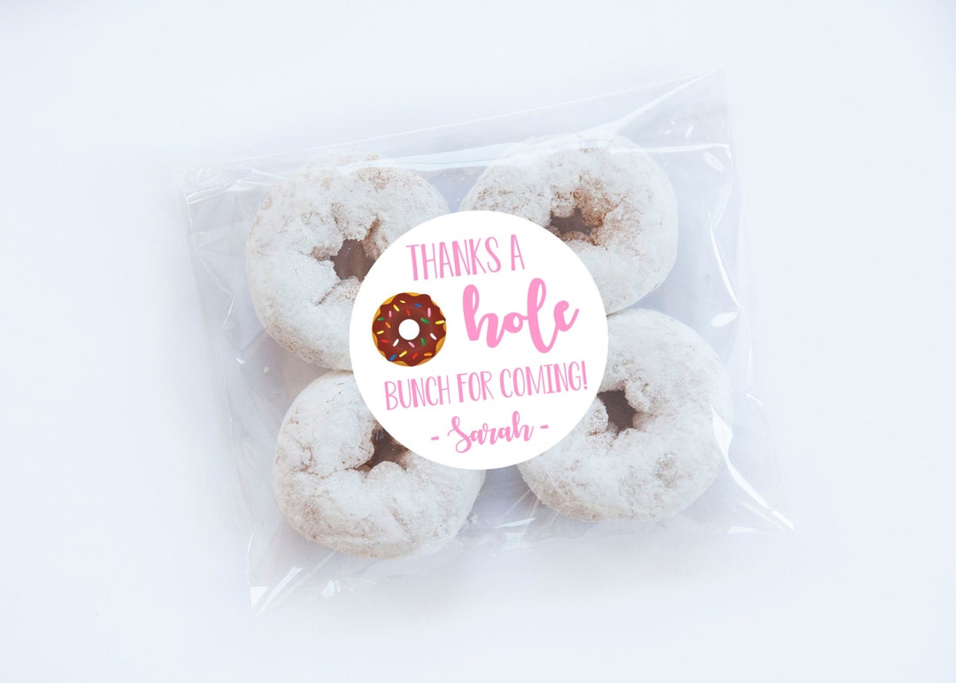 Donut Stickers, Thank You Labels, Hole Bunch, Donut Birthday, Donut ...