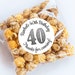 Silver 40th Birthday Stickers, 40th Birthday, Birthday Favor, Thanks ...