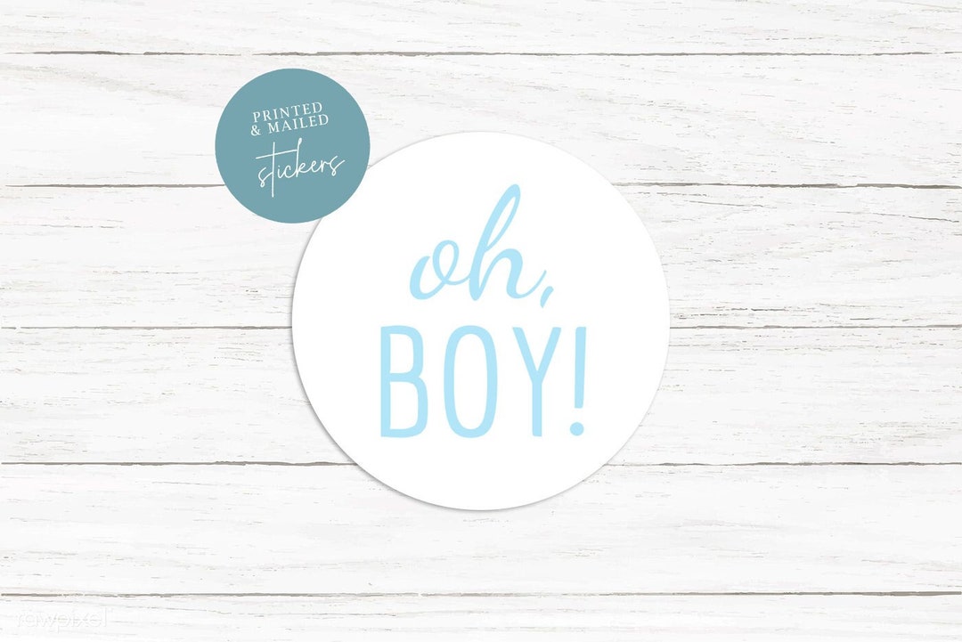 Oh Boy Stickers, Baby Shower, It's a Boy, Boy Theme, Oh Baby, Baby Blue ...