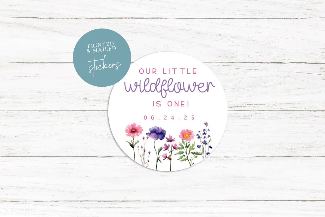 Little Wildflower Stickers, Wild Flower, Floral Stickers, Flowers ...