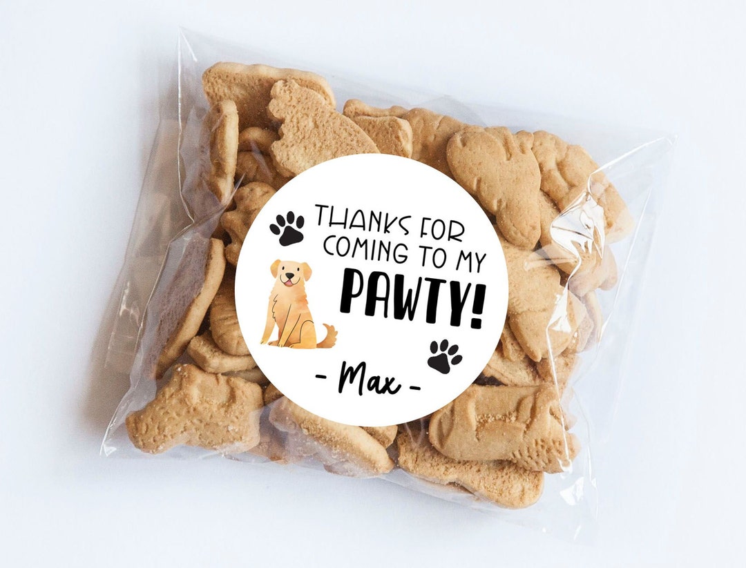 Cute Dog Birthday Pawty Stickers, Puppy Birthday, Dog Theme, Dog Party ...