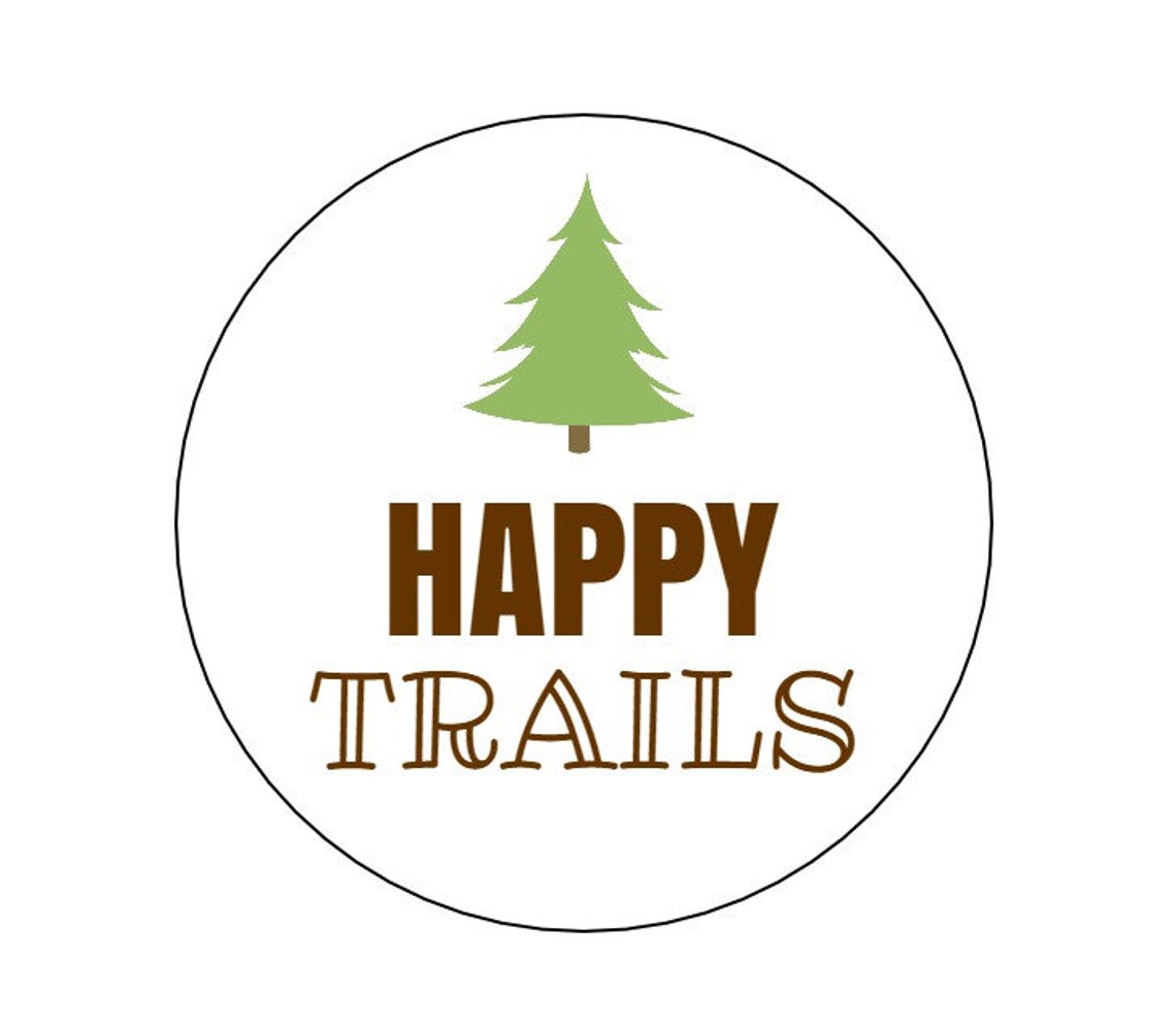 Happy Trails Tree Stickers, S'more Fun, Trail Mix, Camping Theme, First ...