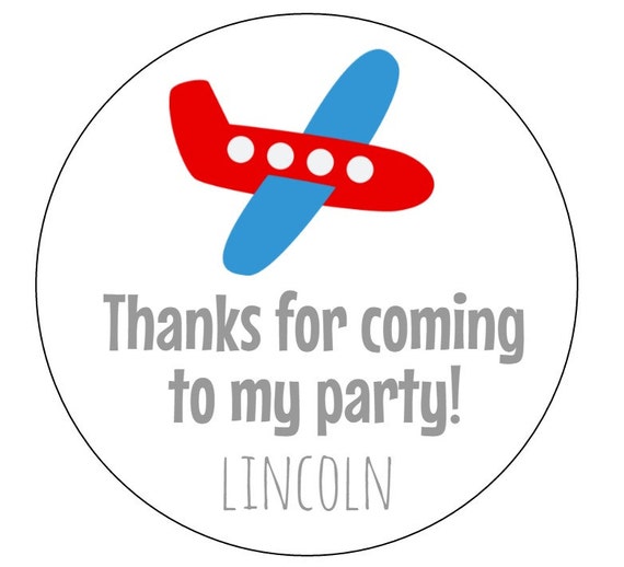 12 Airplane Stickers, First Birthday, Airplane Theme, Plane Party ...