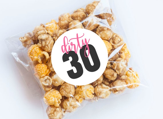 Dirty 30 Stickers, 30th Birthday, Birthday Favors, Envelope Seals, 40th ...